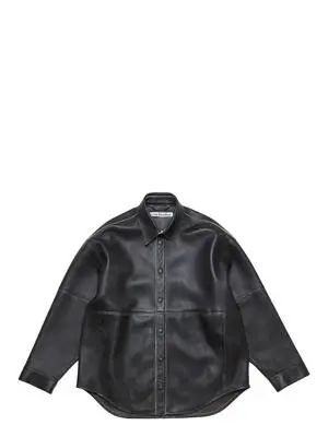 Acne Studios Leather Shirt - Black