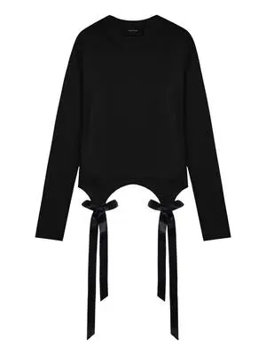 Simone Rocha Bow Tail T-shirt - Black