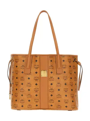 Mcm Liz Reversible Tote - Brown