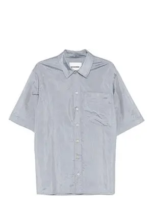 JIL SANDER Satin Shirt - Blue