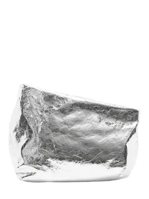 Marsèll Fanta Metallic Effect Leather Clutch Bag - Silver