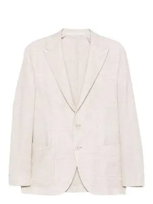 Eleventy Checked Blazer - Neutrals