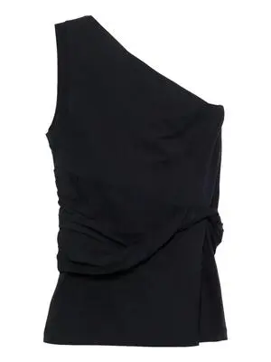 PATOU One-shoulder Organic Cotton Top - Blue
