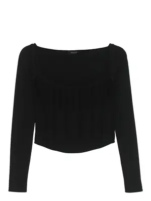 MUGLER Boning-detail Sweater - Black