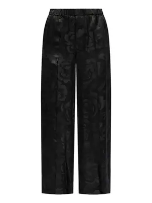Kenzo Silk-blend Straight Pants - Black