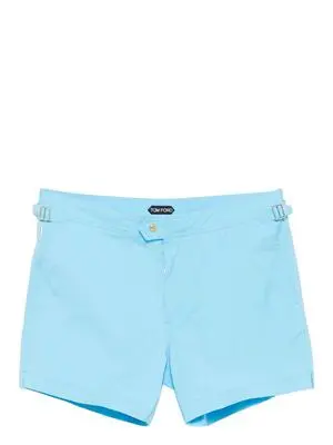 TOM FORD Logo-tag Swim Shorts - Blue