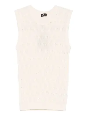 Etro Open-knit Vest - Neutrals