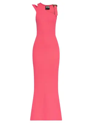 Versace Ribbed Maxi Dress - Pink