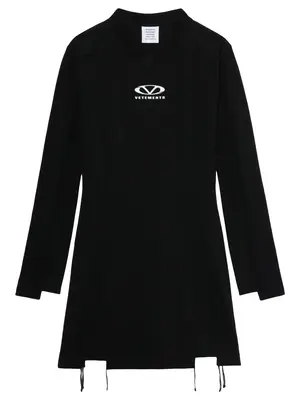 Vetements Logo-print Mini Dress - Black