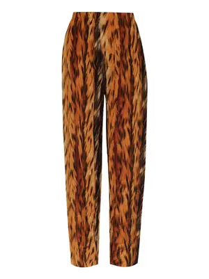 Balenciaga Printed Straight Trousers - Brown