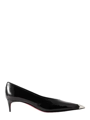 CHRISTIAN LOUBOUTIN Katissima 45 Patent-leather Pumps - Black