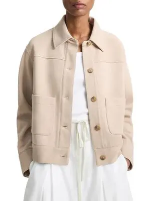 Vince Cropped Patch Pocket Jacket - Light Sandar