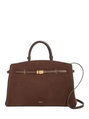 DEMELLIER The Hudson Leather Tote Mocha Brown
