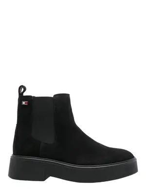 Tommy Hilfiger Suede Chelsea Boots - Black