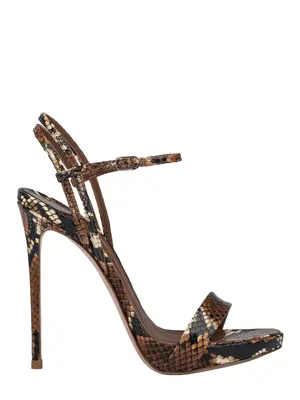 LE SILLA 120mm Gwen Sandals - Brown