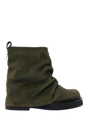 Attico Logo-plaque Boots - Green