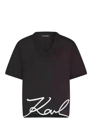 Karl Lagerfeld Signature T-shirt - Black
