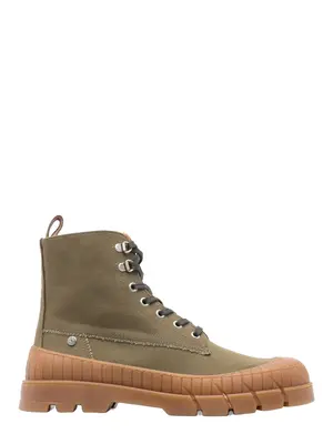 Kenzo Canvas Lace-up Boots - Green