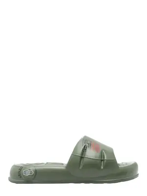 Kenzo Kenzo Logo-Print Slides Green