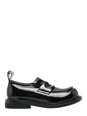 Moschino Patent Leather Loafers - Black