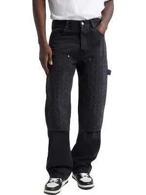 Amiri Debossed Ma Quad Carpenter Jeans - Vintage Black