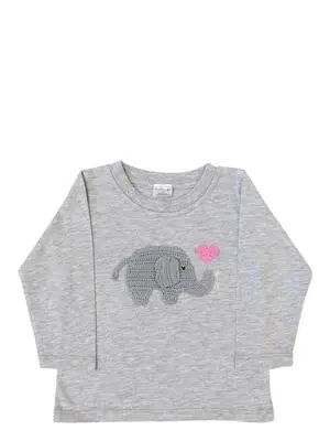 MELANGE COLLECTION Valentine Elephant Tee - Pink
