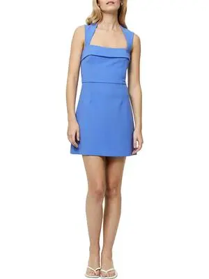 French Connection French Connection Whisper Square Neck Mini Dress Baja Blue