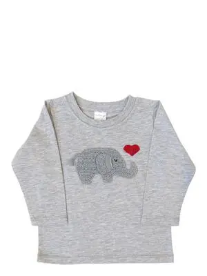 MELANGE COLLECTION Valentine Elephant Tee - Red