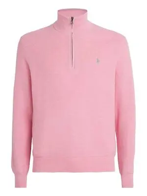 Polo Ralph Lauren Polo Ralph Lauren Cotton Quarter-Zip Sweatshirt Pink