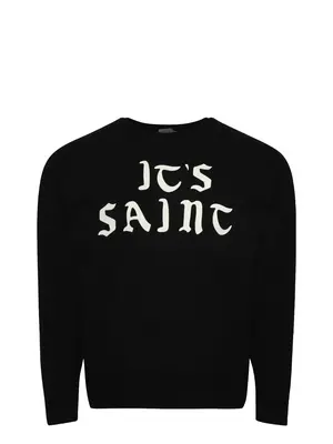 SAINT MXXXXXX Logo-print Sweatshirt - Black