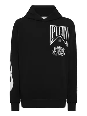 Philipp Plein Flame Racing Hoodie - Black