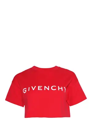 Givenchy Cropped T-shirt - Red