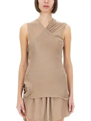 Rick Owens Top With Crossover - Nude