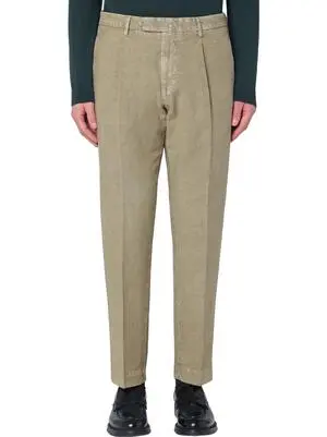 SANTANIELLO Cotton And Linen Trousers - Green