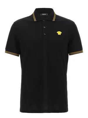 Versace Medusa' Polo Shirt - Black