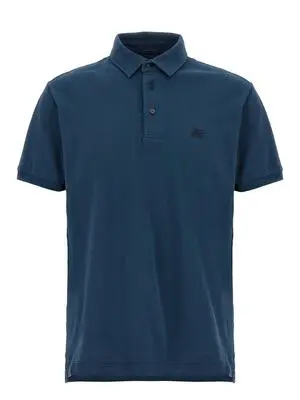 Etro Pegaso' Polo Shirt - Blue