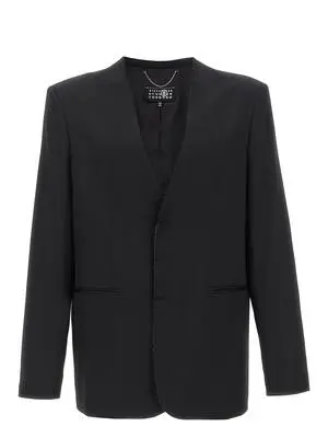 MAISON MARGIELA Single Breasted Blazer - Black