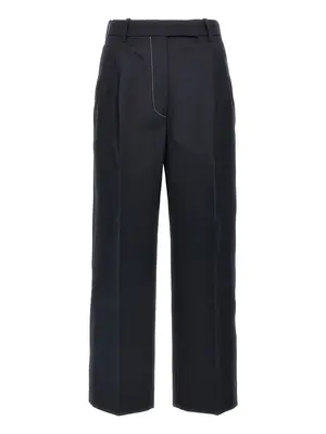 Thom Browne Wool Blend Trousers - Blue