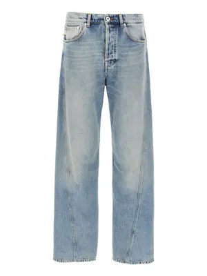 LANVIN Twisted Hem Jeans - Light Blue