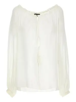 TOM FORD Silk Georgette Blouse - White