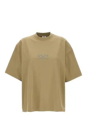 Vetements Oval Logo' T Shirt - Beige