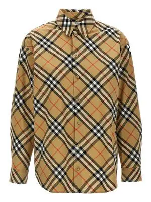 Burberry Check Shirt - Beige