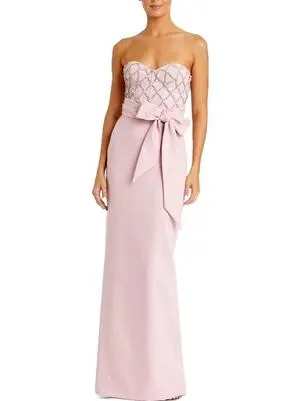 Mac Duggal Mac Duggal Strapless Crepe Gown With Embellished Bustier 663