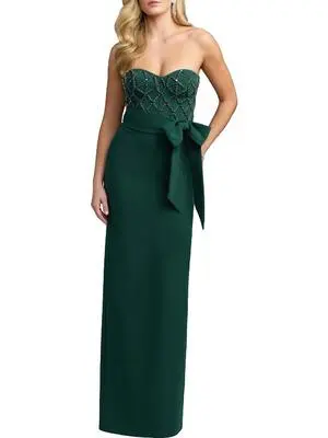 Mac Duggal Embellished Gown - Emerald
