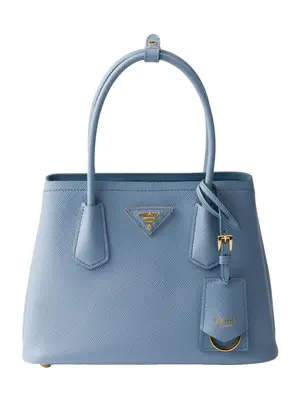 Prada Small Double Tote Bag - Blue