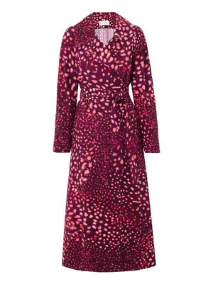 Dries Van Noten Double-breasted Belted Printed Trench Coat - Pink