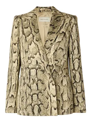DRIES VAN NOTEN Dries Van Noten Snake-print Double-Breasted Blazer