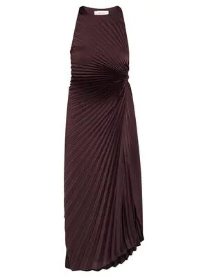 A.L.C. Reagan Pleated Midi Dress - Deep Plum