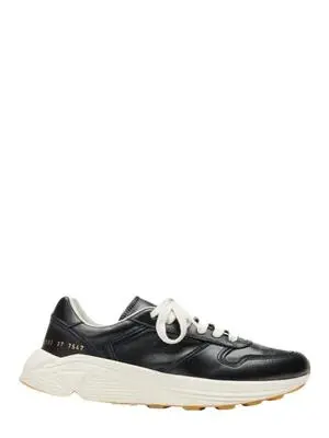 COMMON PROJECTS Common Projects Premium Leather Runner Sneakers Black