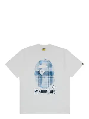 A BATHING APE Bleach Check Bathing Ape Tee - White